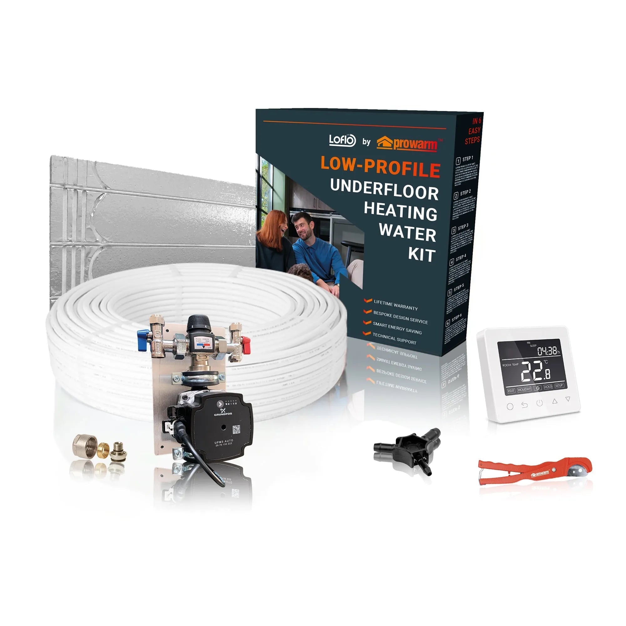 ProWarm™ Water Underfloor Heating 20mm LoFlo LITE Kit with 16mm Pipe